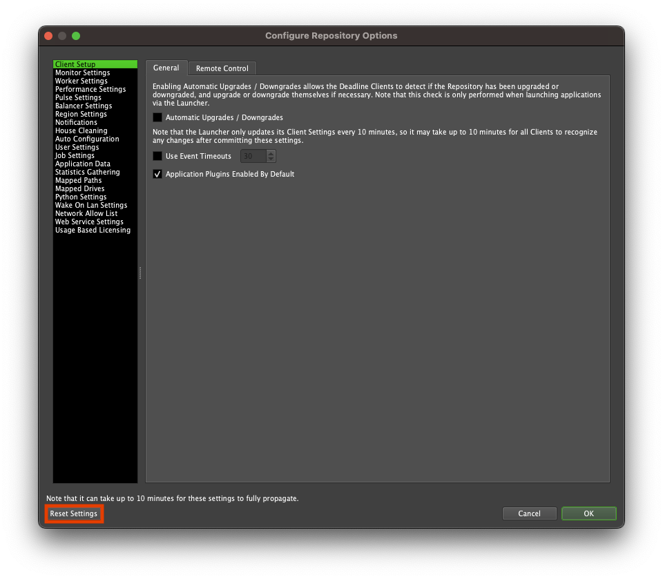 Repository Configuration — Deadline 10.3.1.4 documentation